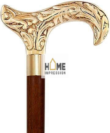 Metal Brass Antique Designer Walking Canes for Hiking