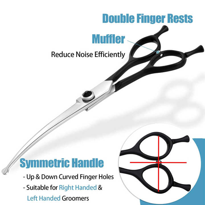 Professional Stainless Steel Rounded Tip Sharp Dog Grooming Scissors ...