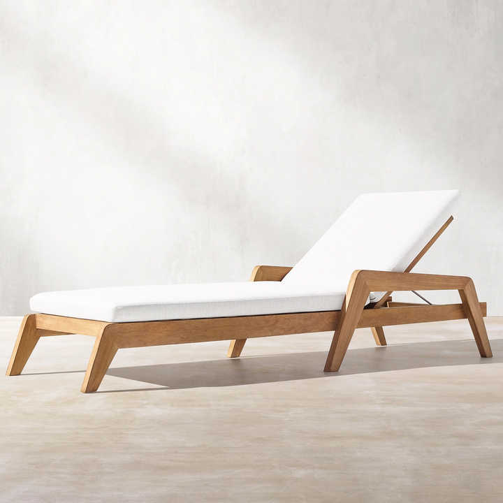 Swimming Pool Sun Lounger Tami - Teak Wood Outdoor Beach Furniture for ...
