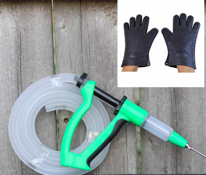 Continuous Feed Marinade Meat Injector Gun Pump with Hose