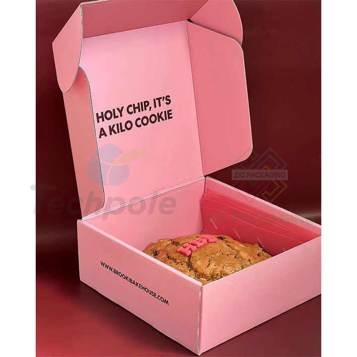 Eco-friendly Delivery Cookie Box - Thick Corrugated Cardboard
