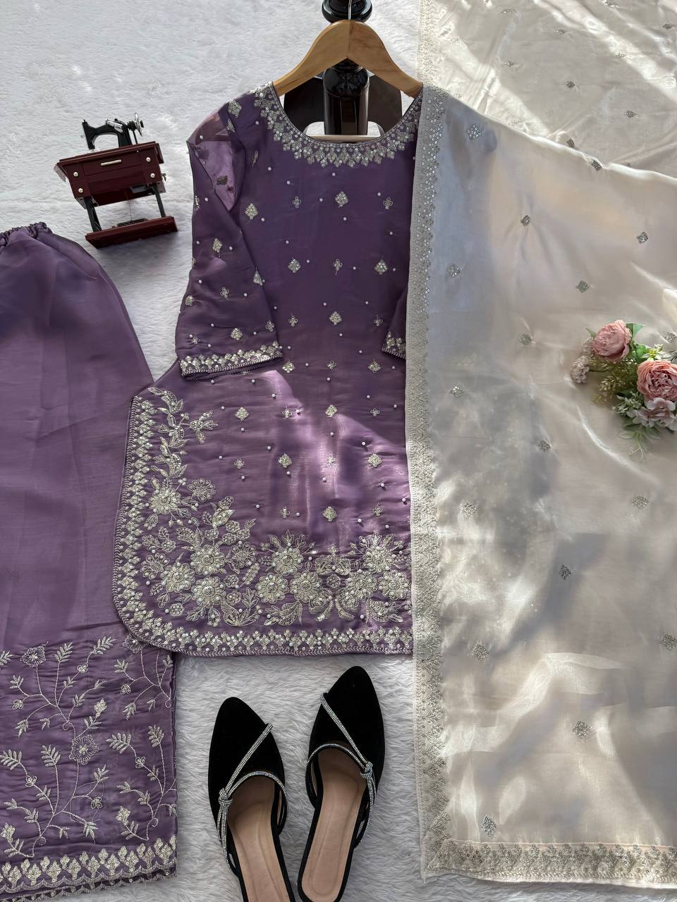 Shop Online Handwork Embroidery Suits Handcrafted Embroidery Detail ...