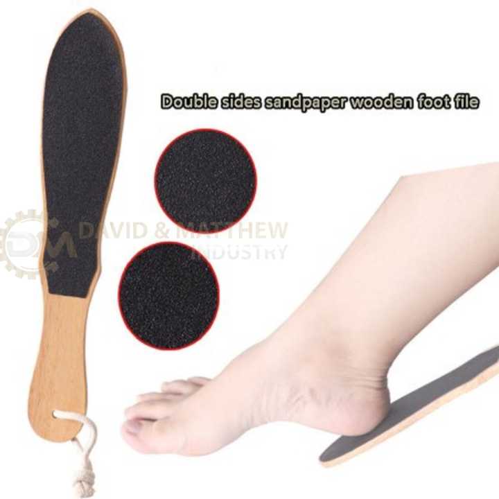 Double-Sided Wooden Handle Foot Rasp/Callus Remover Pedicure Wood Foot ...