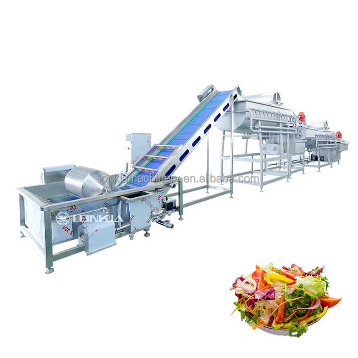 Industrial Automatic Mixed Leaf Vegetable Washing Cutting Making ...
