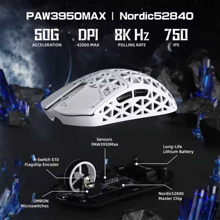 Attack Shark R5 Ultra Carbon Fiber Wireless 8k PAW3950MAX Gaming Mouse ...