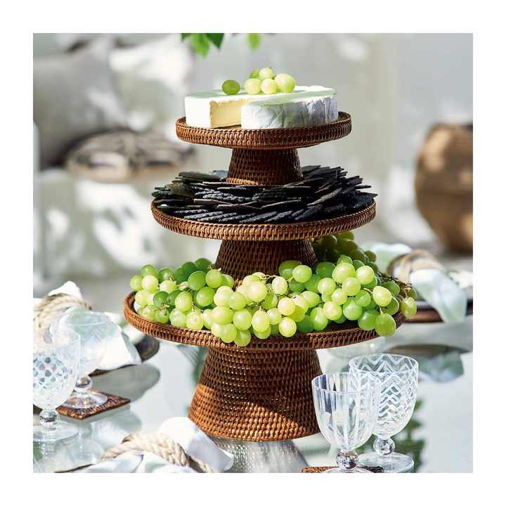 Eco-friendly 3 Tier Rattan Cake Stands - Luxury & Sustainability