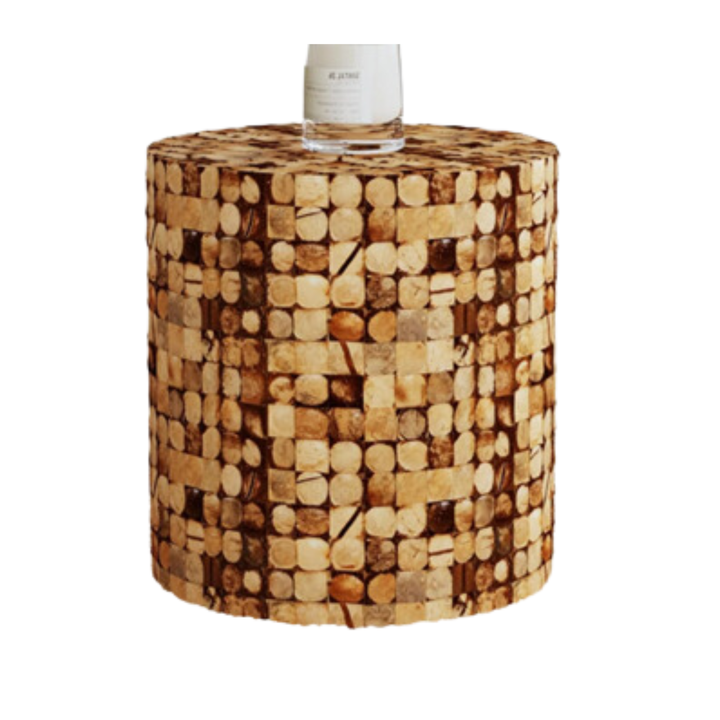 High-end Unique Coconut Shell Inlaid Side Table Modern Design Home and ...
