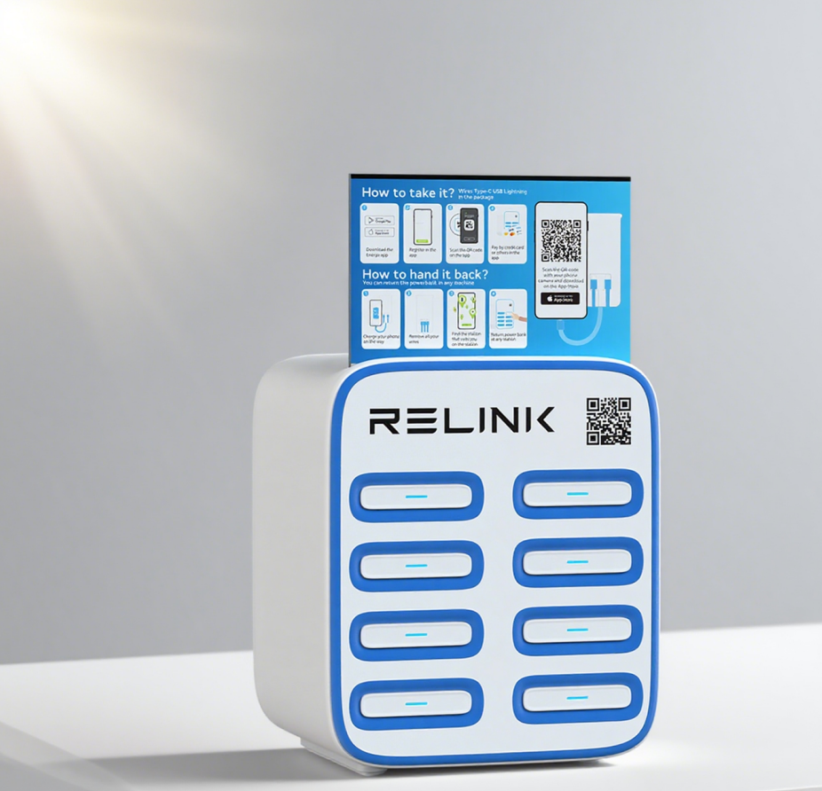 2025 High-Quality 8-Slot Mobile Phone Rental Power Bank Sharing Station ...