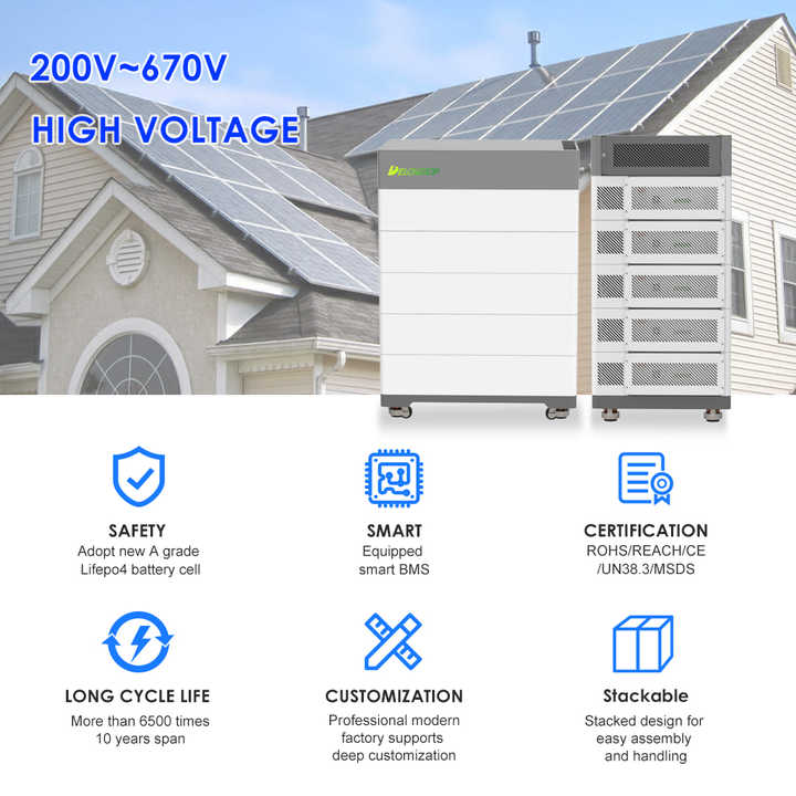 High Voltage Lifepo4 Battery - 200V to 600V for Energy Storage