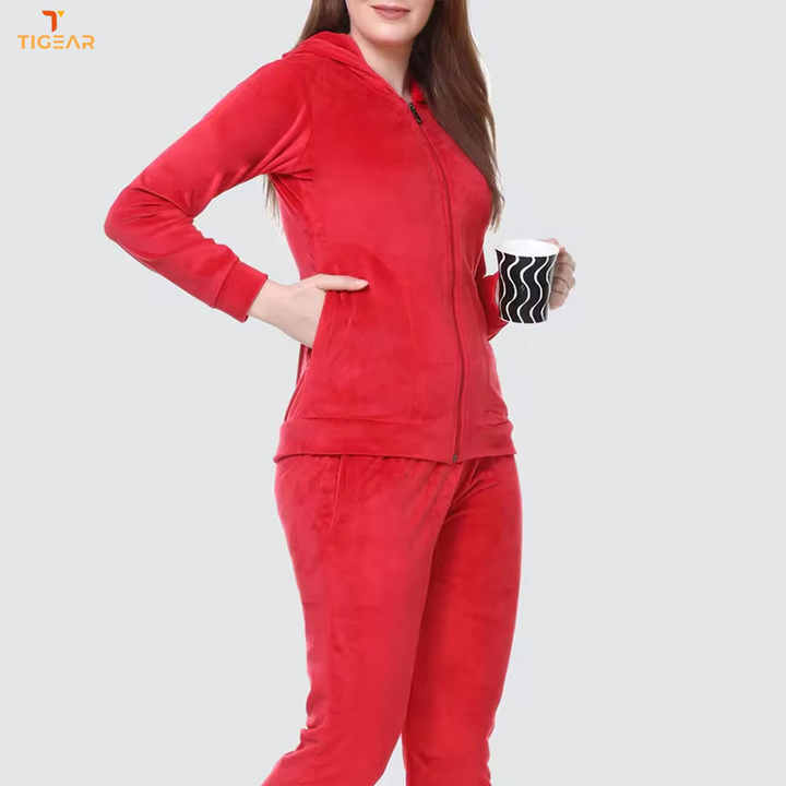 Women Velour Tracksuit Sets Best Clothing Manufacturer Low MOQ OEM ...