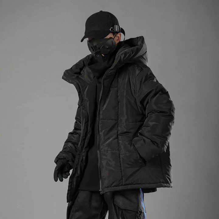 OEM Men's Techwear Cargo Jacket Multi-pocket Hooded Jacket Coat Male ...