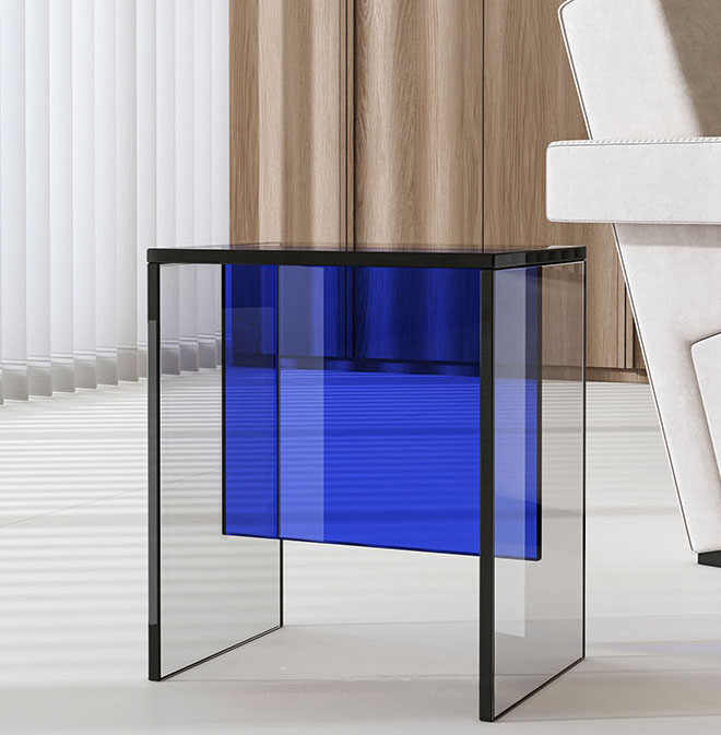 Customizable Acrylic Modern Square Side Table Clear Acrylic Coffee ...