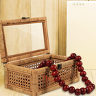 New design natural Vintage rattan & cane box with lid decorative ...