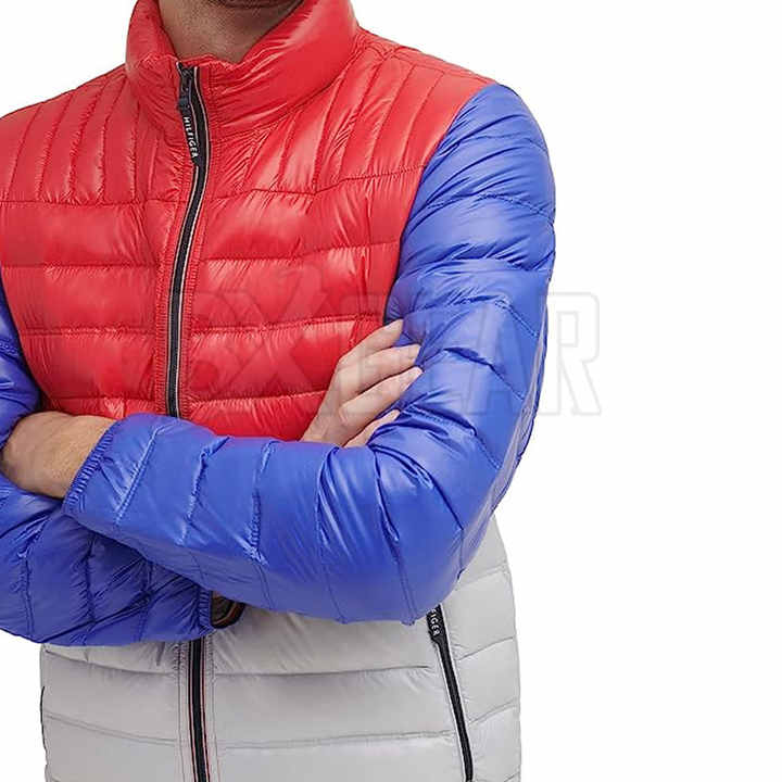Pakistan Made Simple Design Puffer Jacket For Men Featuring Full Zipper ...
