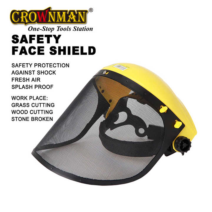 CROWNMAN PPE Professional Safety Face Shield - High-density Black Iron ...