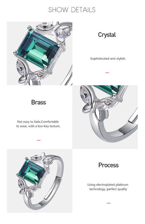 Wholesale CDE R1007 Emerald Ring - Classic Gemstone Jewelry