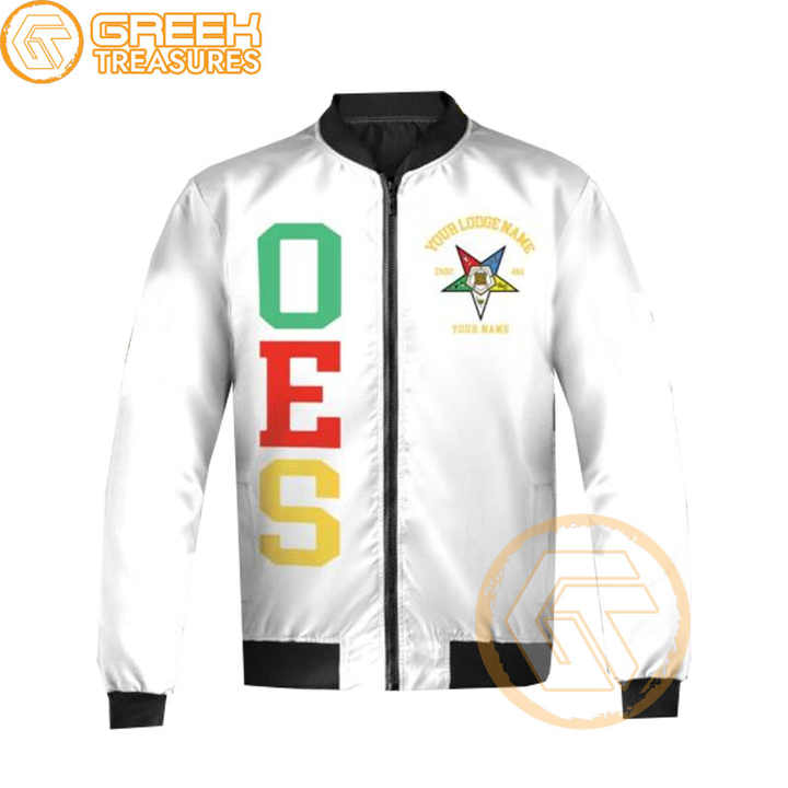 Customized Order of the Eastern Star Satin Varsity Jacket