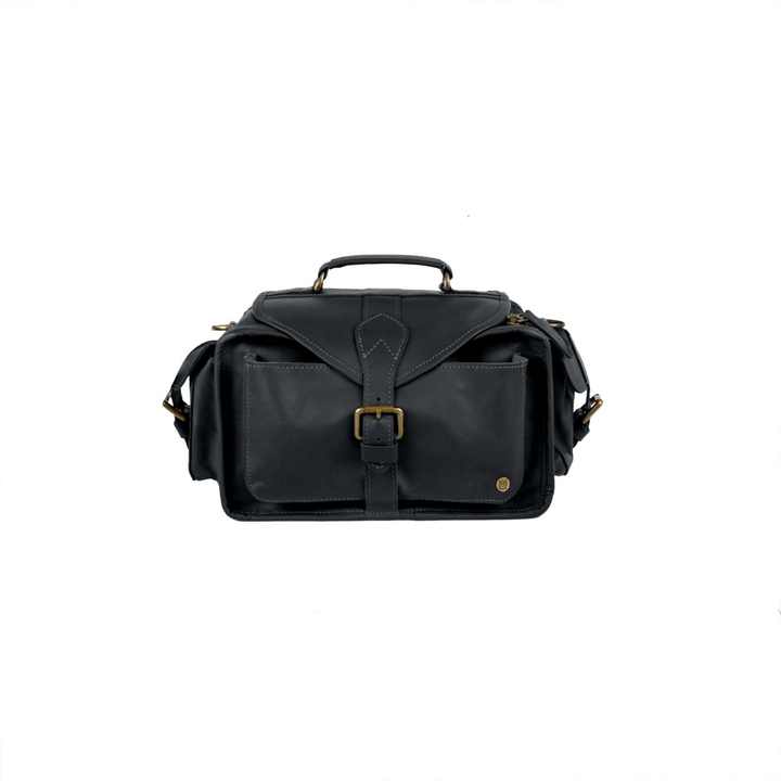 Black Full Grain Leather Camera Bag Ideal for Photographers Beginner or ...