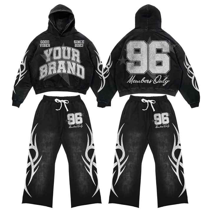 Custom Designer 400 Gsm Y2k Vintage Sun Faded Tracksuit Streetwear High ...