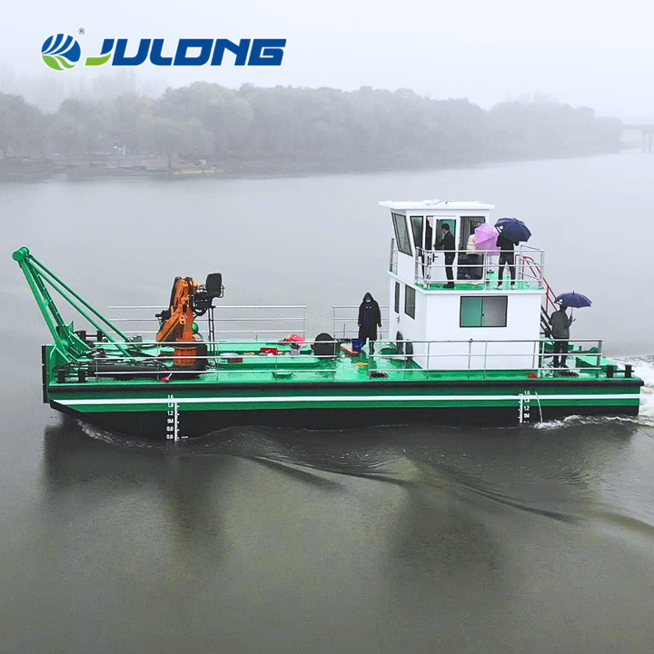 Robust Work Boat with Heavy-Lift Deck Crane for Pushing and Towing ...