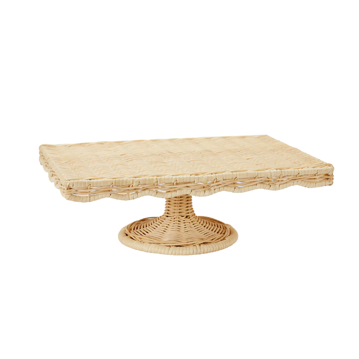 New Product Rustic Style Hand Wicker Cake Serving Stand Natural Rattan ...