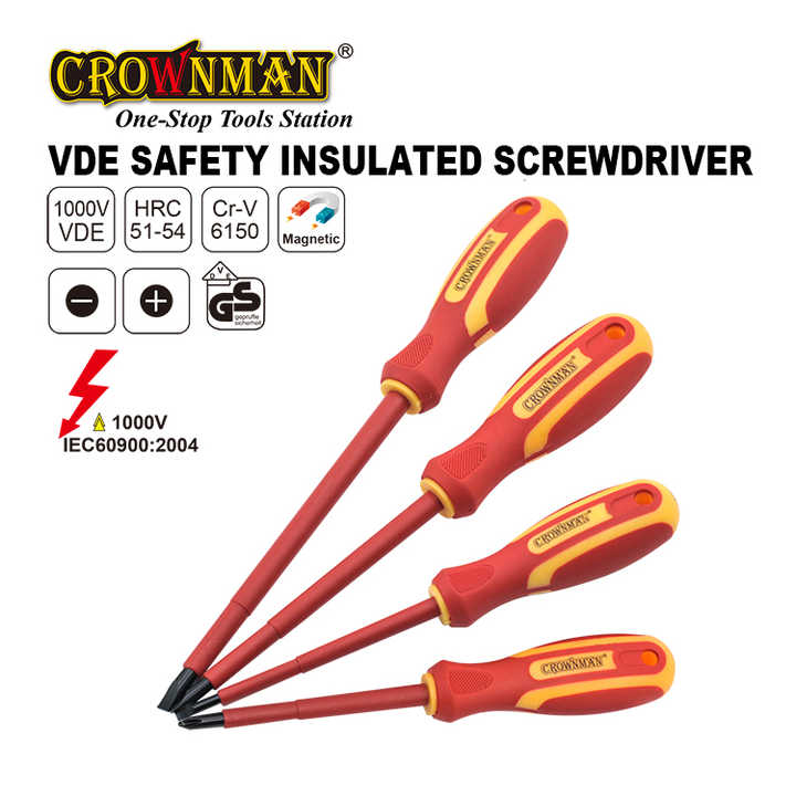 CROWNMAN Professional Hand Fastening Tools - Insulated Screwdrivers