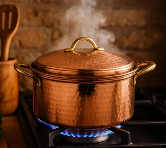 Traditional Indian Pure Brass And Copper Cooking Pots And Handi For ...