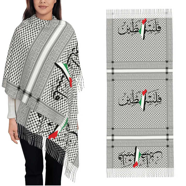 Hot Online Shopping Print Keffiyeh Scarf Long Palestine Flag Shawls ...