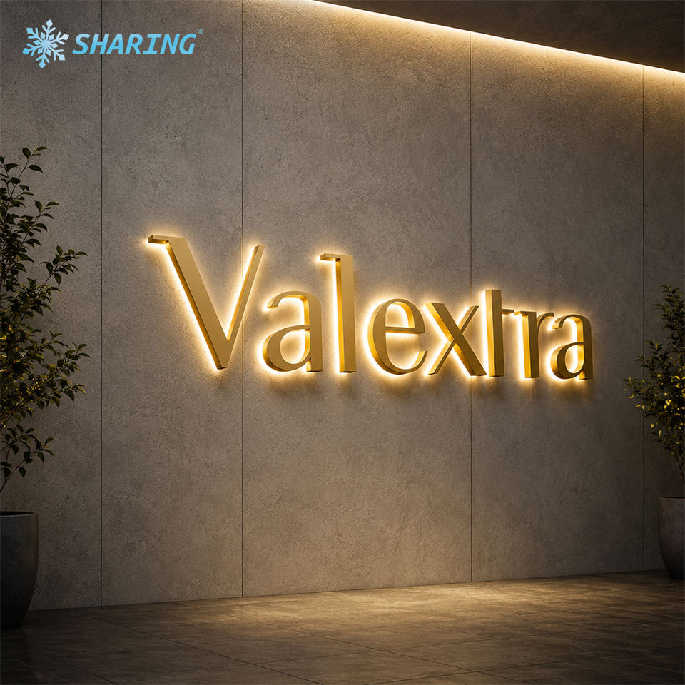 Custom Led Lighted Letter logo 3d Illuminaterd Business Acrylic Metal ...