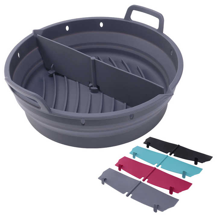 Round Reusable Foldable Bakeware Cake Pan Non-stick Bakeware Silicone ...
