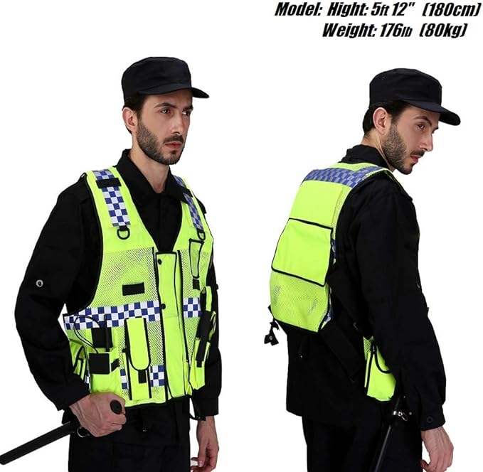 HCSP Construction Tactical Vest High Visibility Hi-Vis Reflective ...