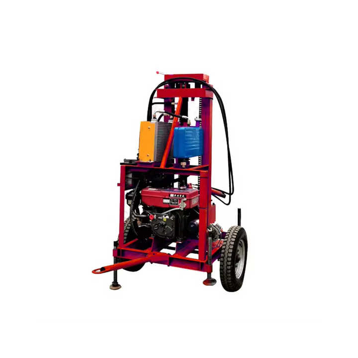 Diesel Powered Hydraulic Drilling Machine Wheel Type Compact Design for ...
