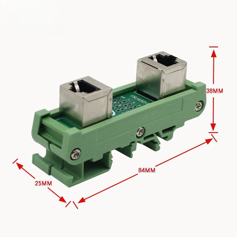 RJ45 Solder Free Terminal Block Breakout Board Single Dual Port Female ...