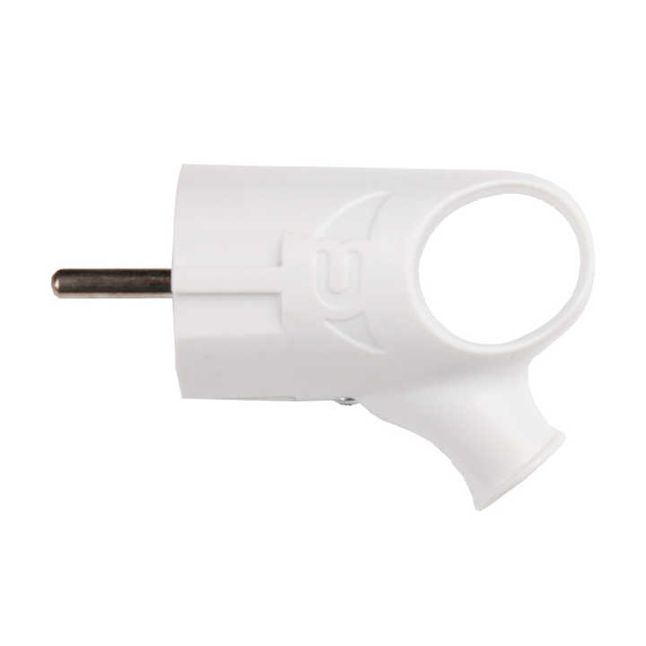 White 16A Male Power Plug With Grounding Angle/Angle With Ring 2 Pin ...