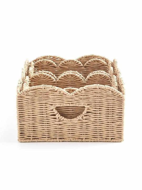 Storage Basket Rattan - Artex Thien Thanh Scalloped Edging