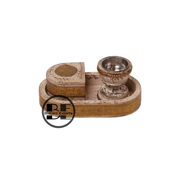 Brass Wooden Bakhoor Set Elegant Mubkhar Incense Burner Bring Luxury ...