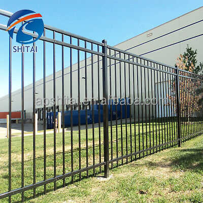Durable and Stylish Flat Top Steel Fence - Waterproof & Secure