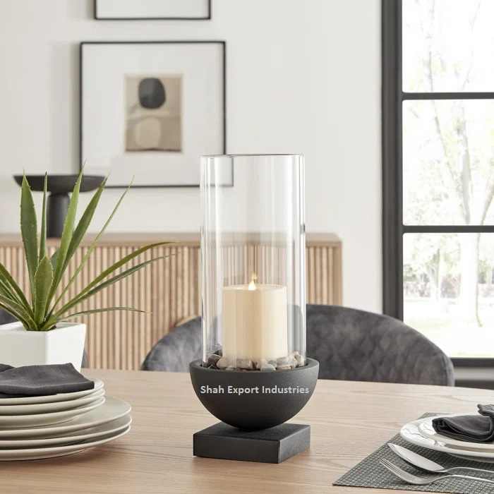 Decorative Metal and Glass Candle Holders for Home