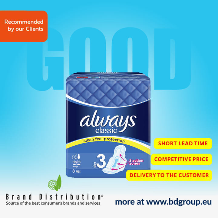 Always Classic Night Sanitary Napkins 8 pcs.| Alibaba.com