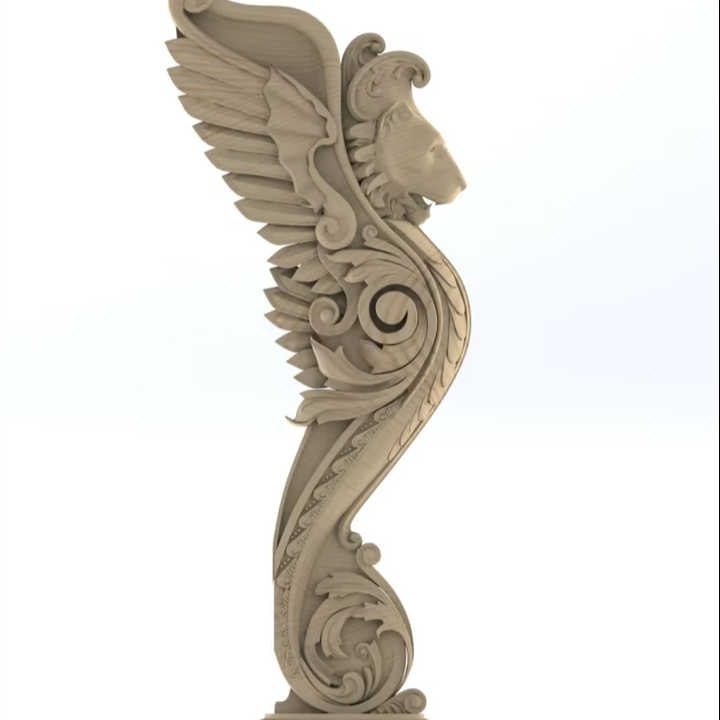 Staircase Magnificent Lion Design Wooden Newel Post Handrail Starter ...