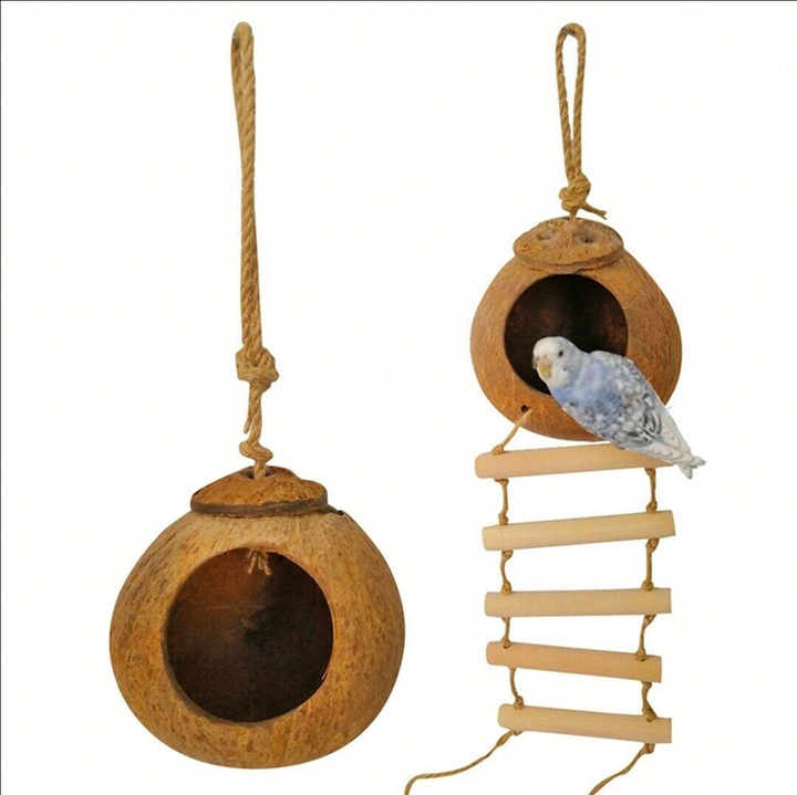 Natural Coconut Shell Hamster Nest - Sustainable & Durable