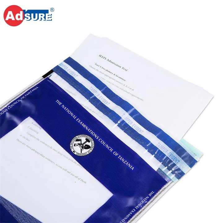 Custom Plastic Security Examination Tamper Proof Bags for Question ...