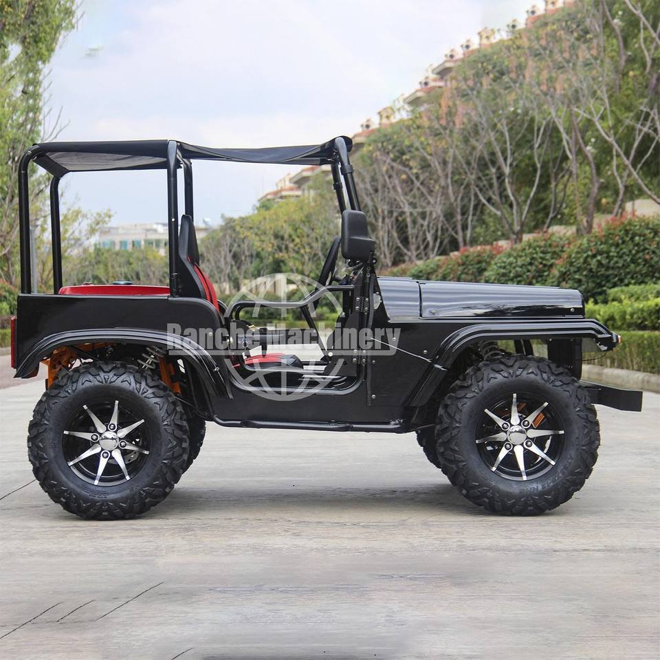 RC Black Mini Jeep ATV off Road Utility Vehicle 4x4 with Soft Top and ...