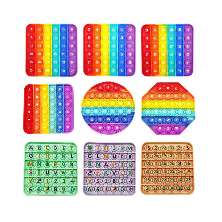 Alphabet Pop Rainbow Fidget Toy - Stress Relief & Fun
