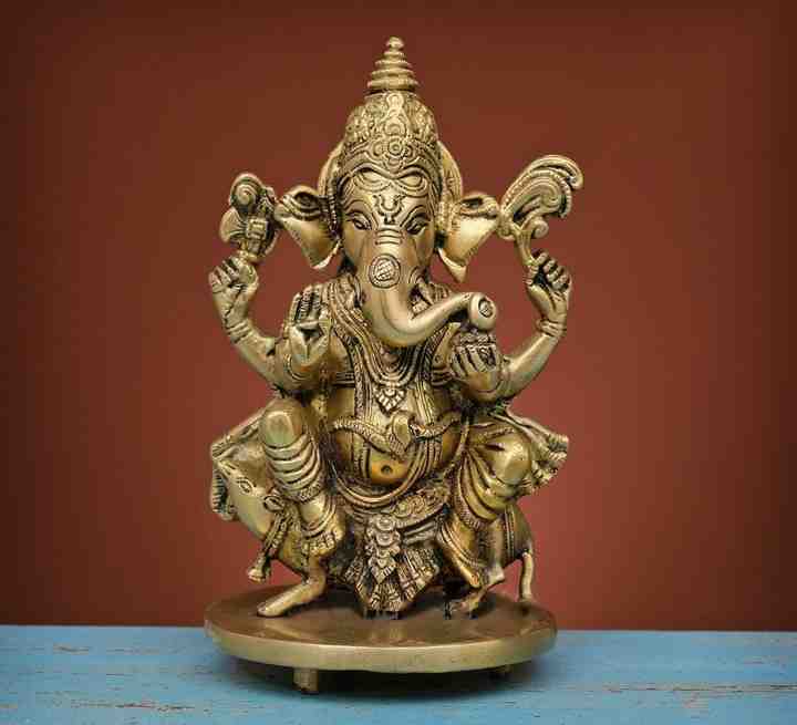 High Quality Export Ganesh Idol Musak Raj Sculpture Pure Brass Diwali ...