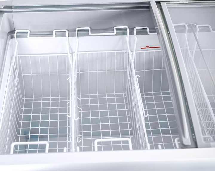 Single-Temperature LED Deep Smart Freeze Glass Door Horizontal Freezer ...