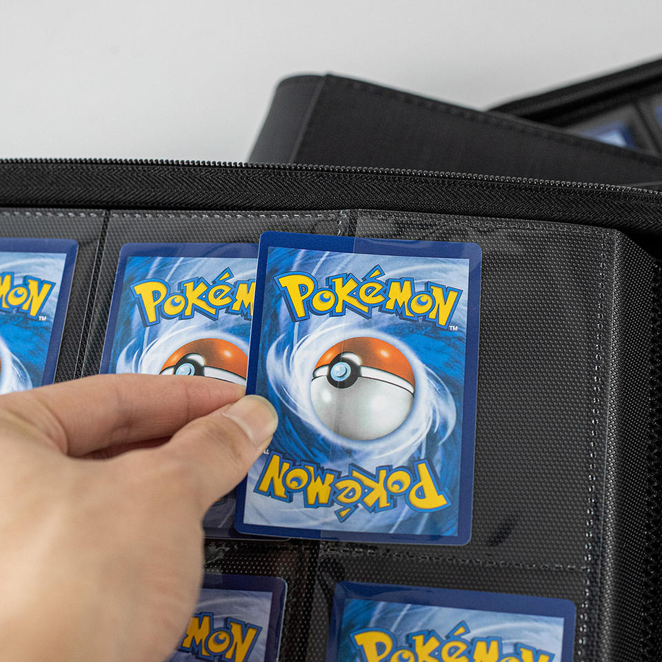 Plastic 9 Pocket Premium Waterproof Collector Card Binder with Side ...