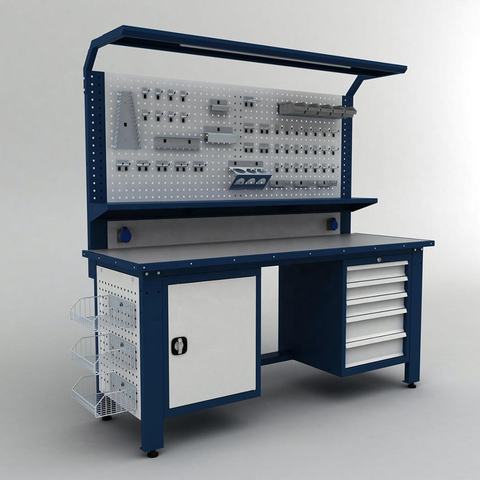 High Quality Steel Workbench with Tool Carts and Storage Cabinets ...