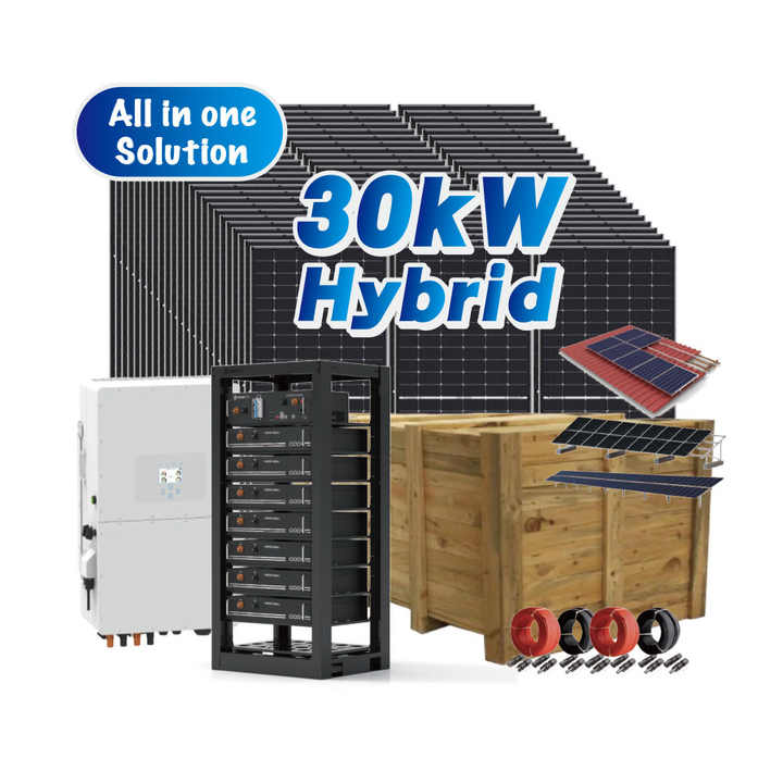 30kW hybrid Complete Set Whole House 1KW 3KW 5KW 8KW 10KW 15KW 20KW 30KW Off-Grid Solar Power ...