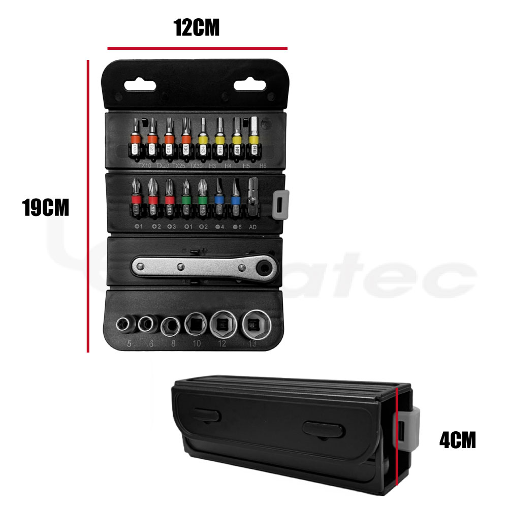 Bộ 23 Chiếc Cờ Lê Bánh Cóc Mini Dr 1/4 Inch Và Ổ Cắm Bit Bộ Chuyển Đổi ...